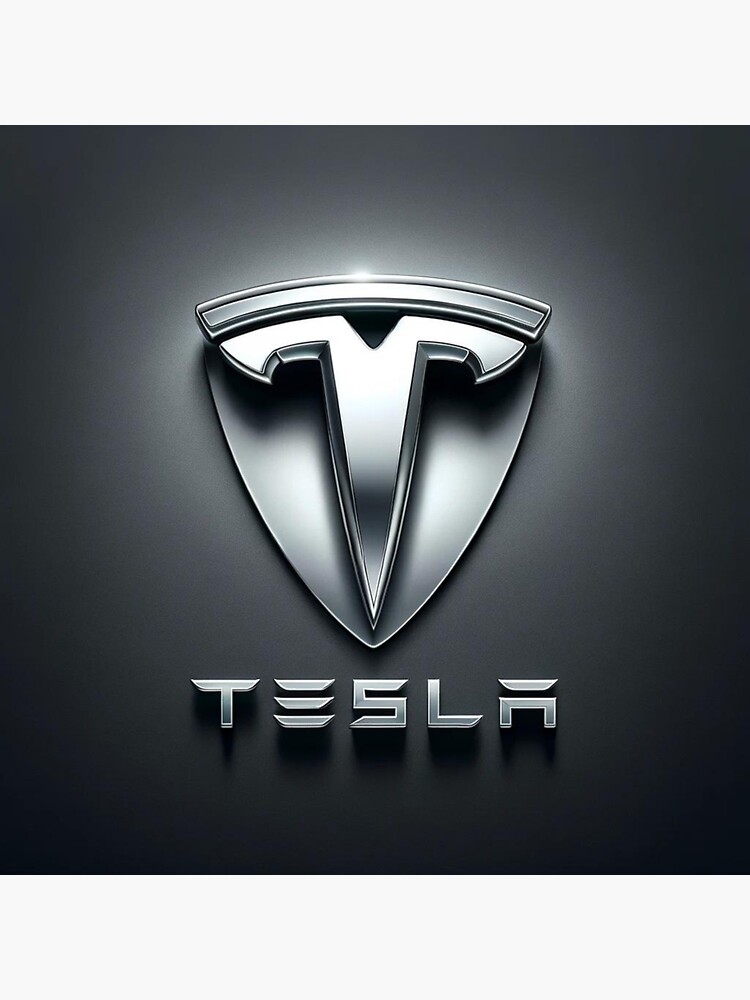 "Tesla logo" Sticker for Sale by TEEJAMBOREE | Redbubble