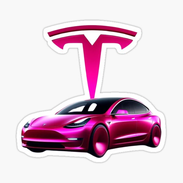 "Tesla logo" Sticker for Sale by TEEJAMBOREE | Redbubble
