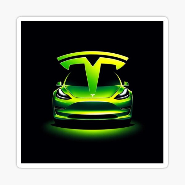 "Tesla logo" Sticker for Sale by TEEJAMBOREE | Redbubble