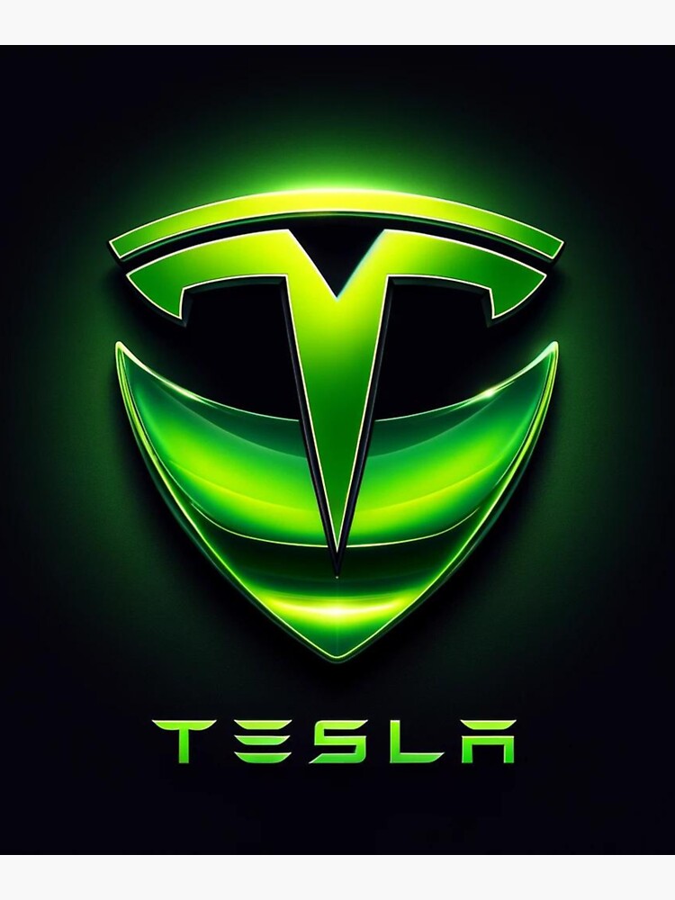 "Tesla logo" Sticker for Sale by TEEJAMBOREE | Redbubble