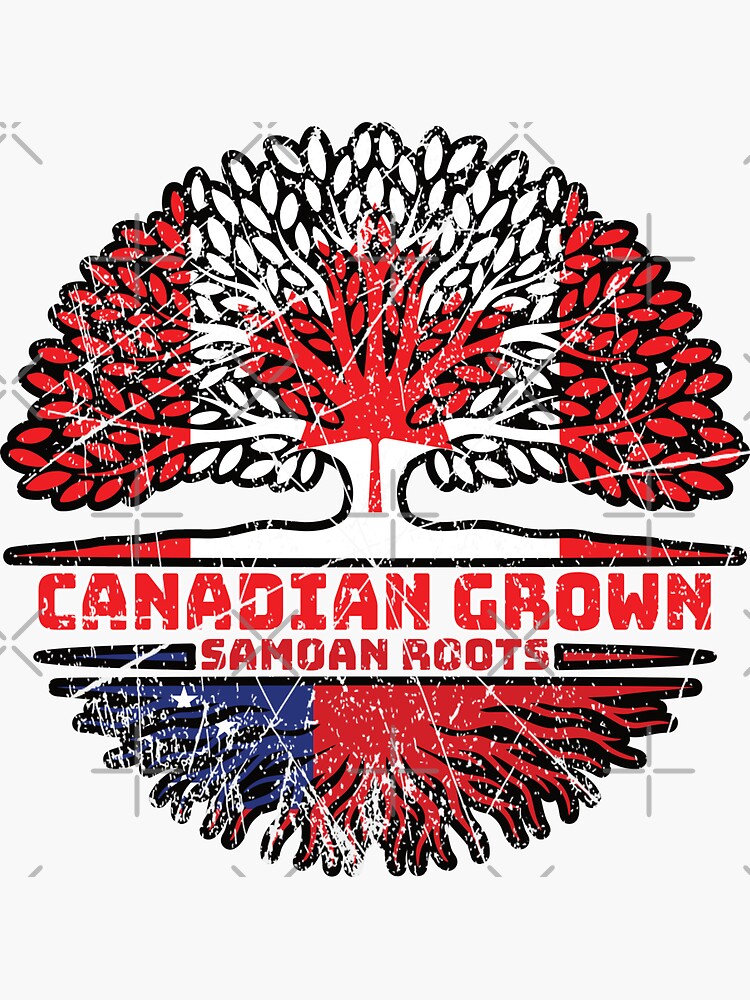 "Samoa Samoan Canadian Canada Tree Roots Flag" Sticker for Sale by ...