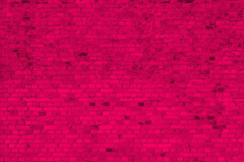"Bright Hot Pink Brick Wall" by podartist | Redbubble