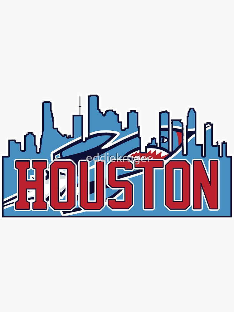 "houston basketball" Sticker for Sale by eddiekruger | Redbubble