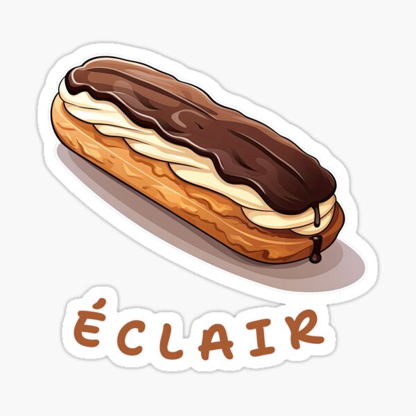 "Eclair | French cuisine | Dessert" Sticker for Sale by ILSOL | Redbubble