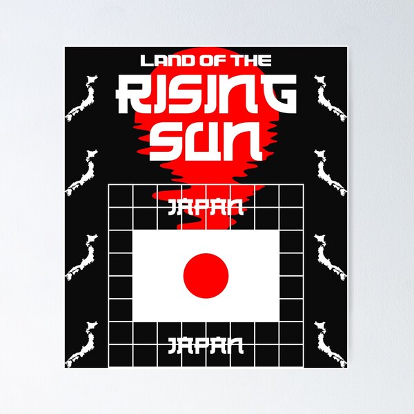 "Japan Rising Sun" Poster for Sale by CatgoDigital | Redbubble