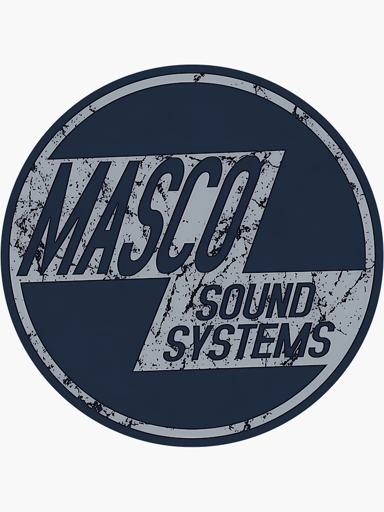 "Distressed Masco Logo" Sticker by NikolZulau | Redbubble