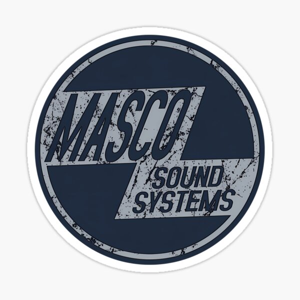 "Distressed Masco Logo" Sticker by NikolZulau | Redbubble