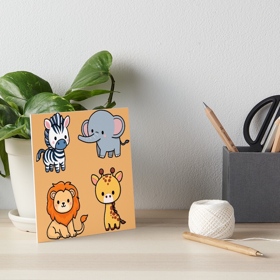 "Safari Animal Pack" Sticker for Sale by MoasisArt | Redbubble