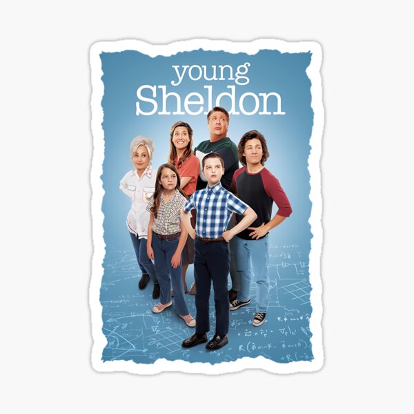 "Young Sheldon" Sticker for Sale by BlancoHermila | Redbubble