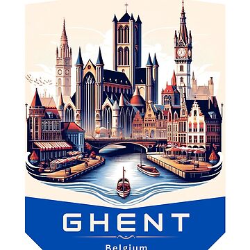 "City Gent (Ghent, Belgium) Graphic" Sticker for Sale by ...