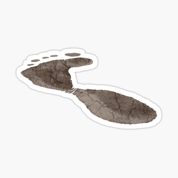"Human Footprint (left foot)" Sticker for Sale by Origens-RubenGT ...