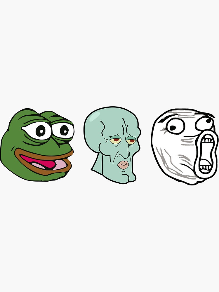 "meme collage" Sticker for Sale by Sandis008 | Redbubble