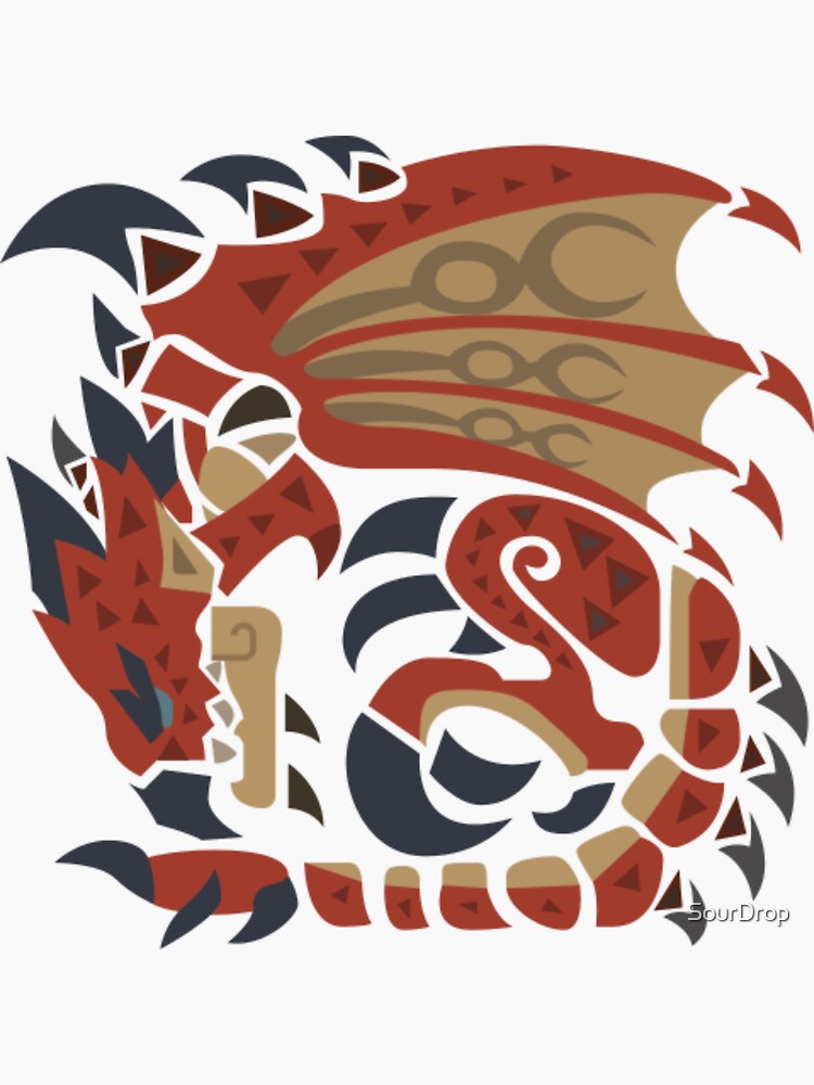 "Rathalos" Sticker for Sale by SourDrop | Redbubble