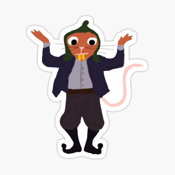 "Oompa Loompa rat " Sticker for Sale by Izzy Collison | Redbubble