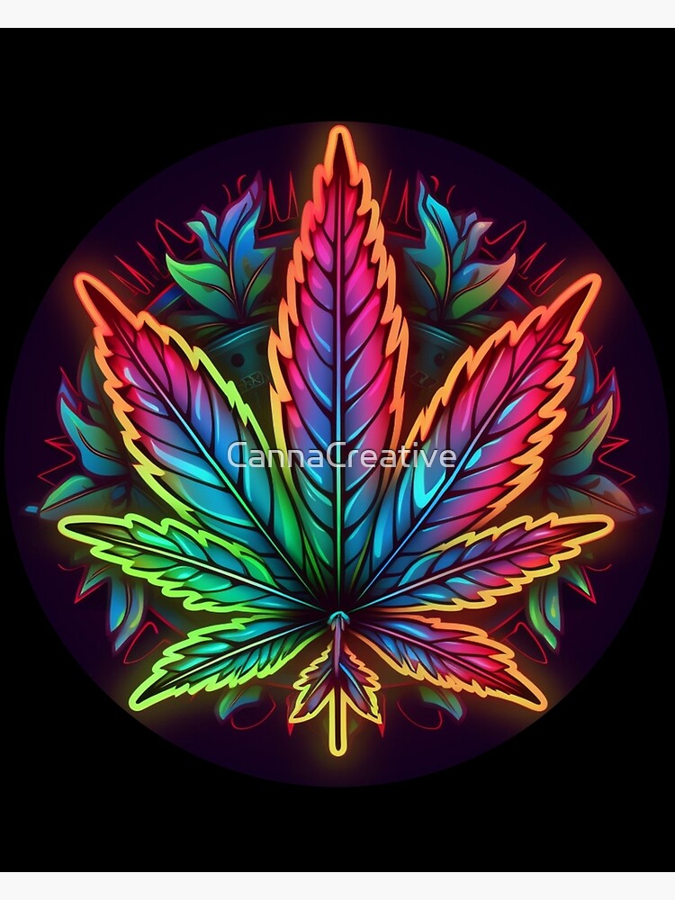 Fargerike Neon Weed Bakgrunner 100+] Marihuana Wallpaper KOSTENLOS