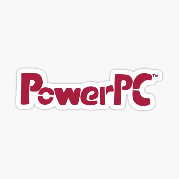 "Hand Drawn PowerPC Logo" Sticker for Sale by lepidotos | Redbubble