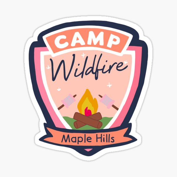 "Camp Wildfire Badge" Sticker for Sale by fattycattymatty | Redbubble
