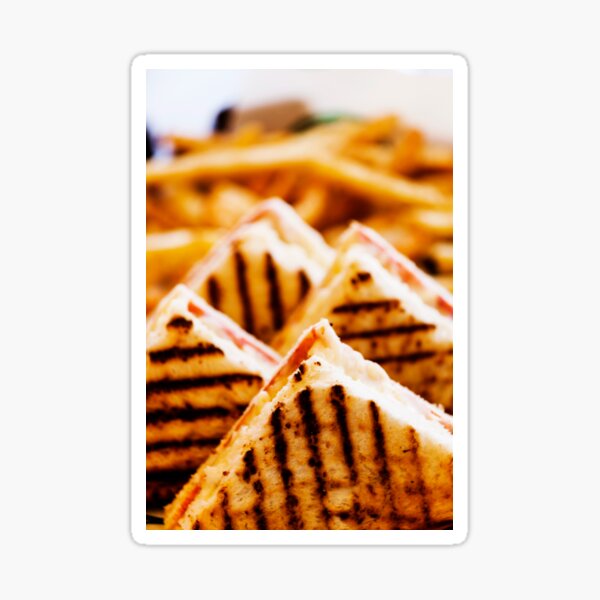 "Fast food: Toast with cheese and french fries" Sticker for Sale by ...