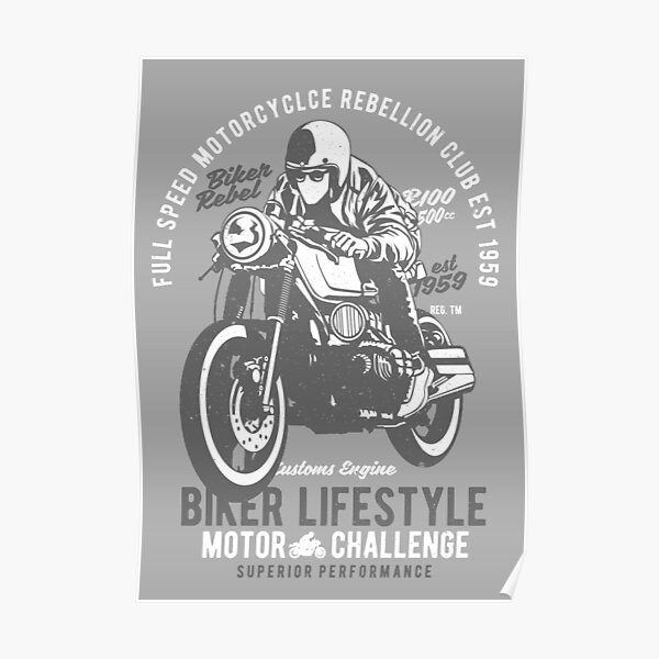 "BIKER LIFESTYLE - Motorcycle Club" Poster by Super3 | Redbubble