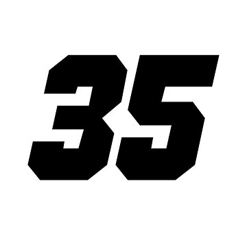 "Number 35" Sticker by Wolagno | Redbubble
