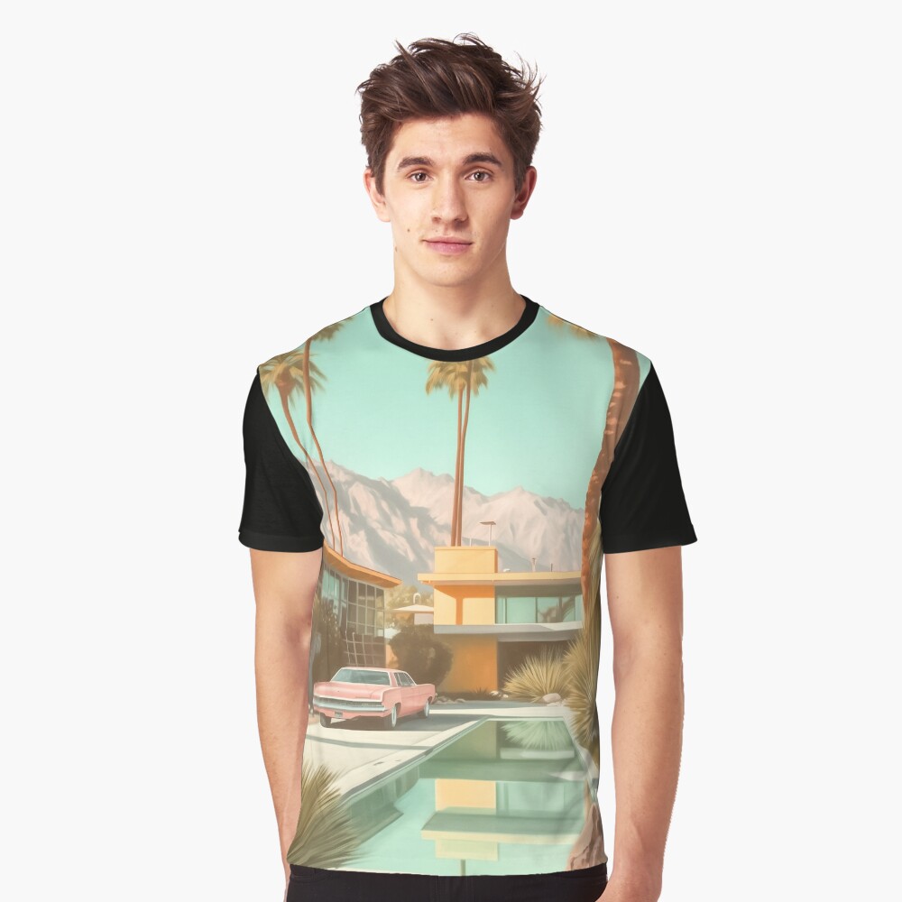 "Pam Springs Vintage Bungalow" Sticker by Carinaprint | Redbubble