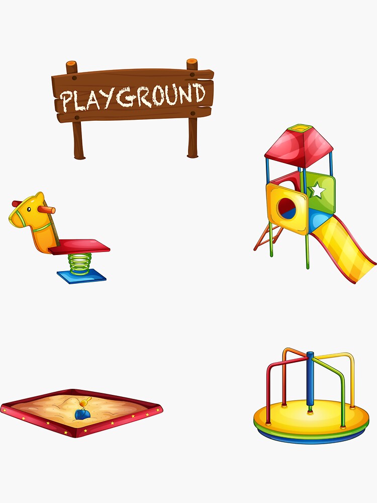 "Set playground sticker" Sticker for Sale by flowersstickers | Redbubble