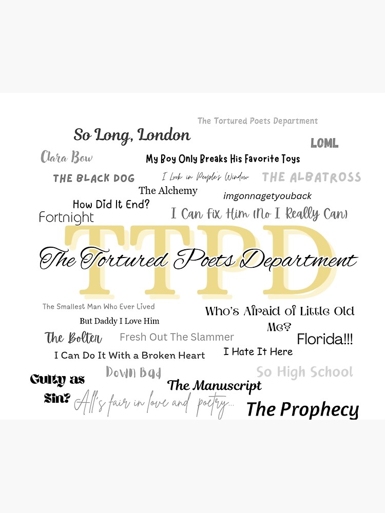 TTPD album (white background version) Shower Curtain sold by Phylys ...