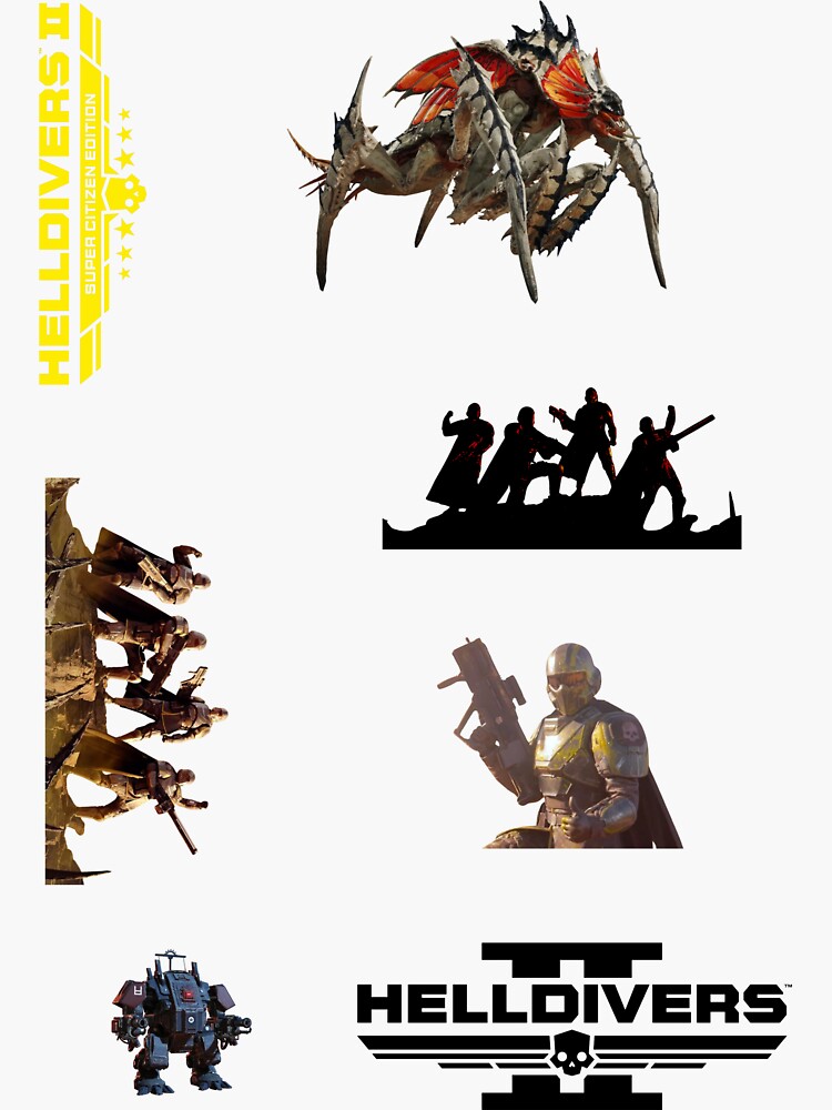 "Helldivers II - Stickers set" Sticker for Sale by i5min | Redbubble