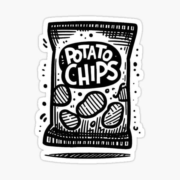 "Potato chips" Sticker for Sale by maypp | Redbubble