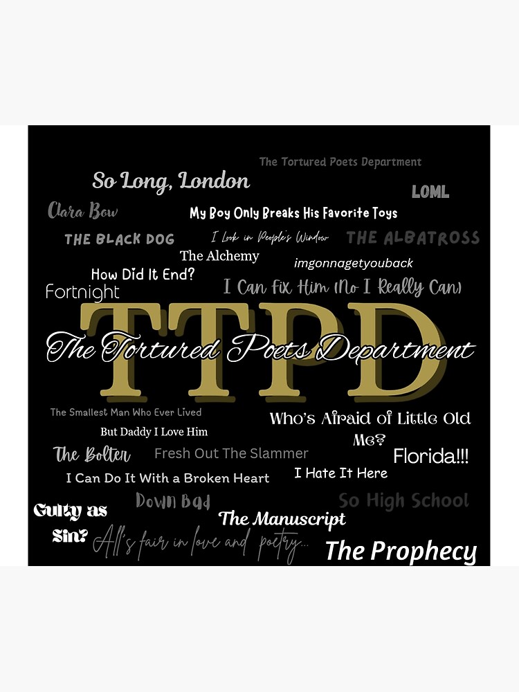 TTPD album ( black background version) Shower Curtain sold by Phylys ...