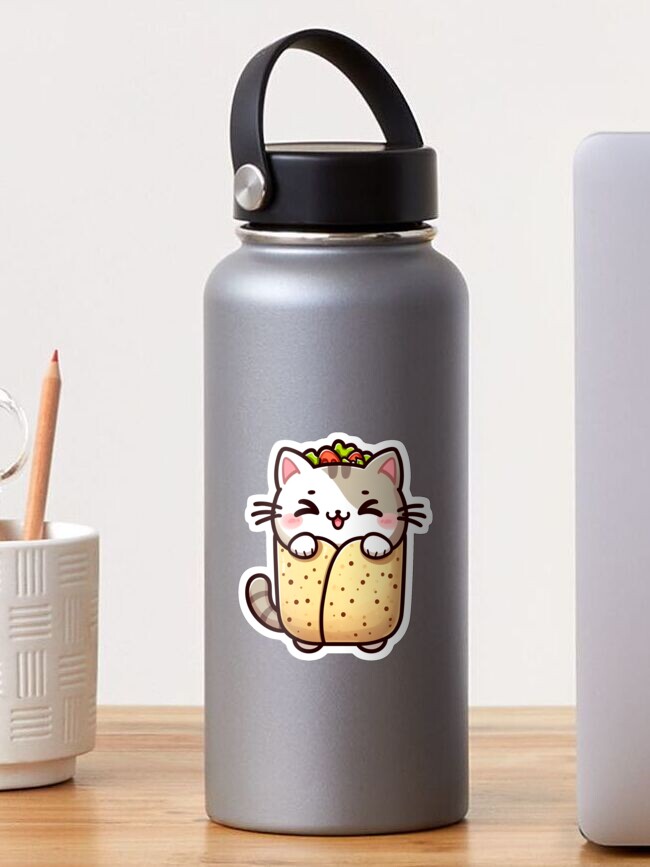 "Burrito Cat" Sticker for Sale by Delidream | Redbubble