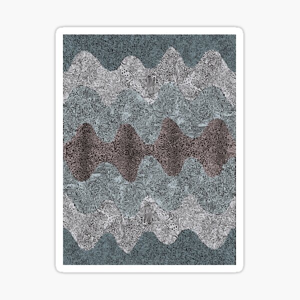 "Retro Curves Hi Contrast" Sticker by StudioBoomBoom | Redbubble