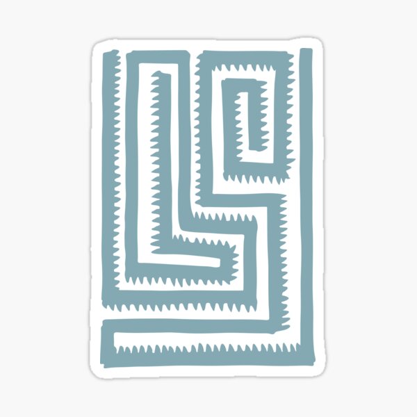 "Blue Maze" Sticker for Sale by majoihart | Redbubble