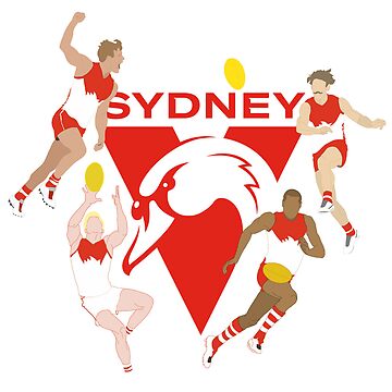 "Sydney Swans AFL Players Logo" Sticker for Sale by HazzLaw | Redbubble