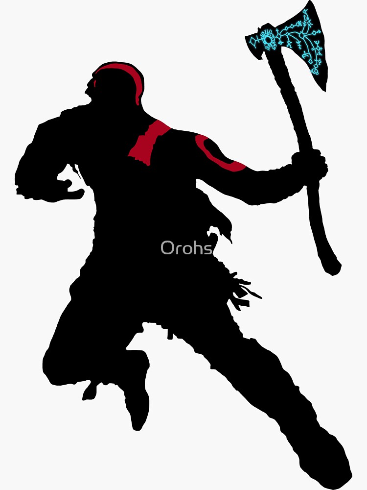 "Kratos is back!" Sticker for Sale by Orohs | Redbubble