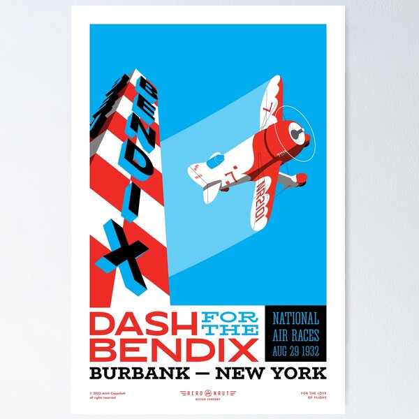 "Vintage Bendix Trophy Race" Poster for Sale by Aeronautdesign | Redbubble
