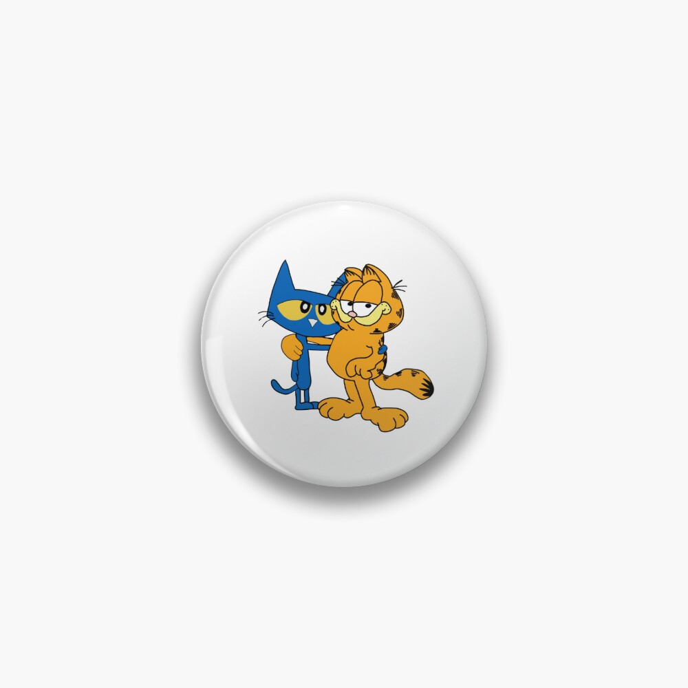 "Garfield and Pete the Cat hugging" Sticker for Sale by PayingHerLoans ...