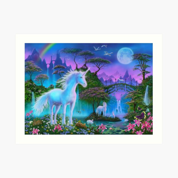 "Unicorn Bridge" Art Print for Sale by DannyFlynnArt | Redbubble