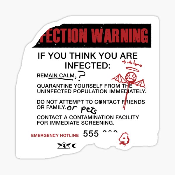 "Left 4 Dead Infection Warning" Sticker for Sale by superturret | Redbubble