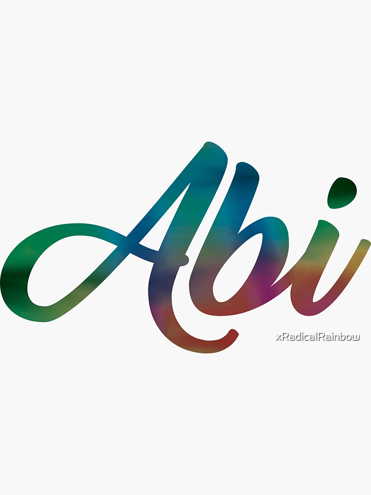 "Abi" Sticker for Sale by xRadicalRainbow | Redbubble