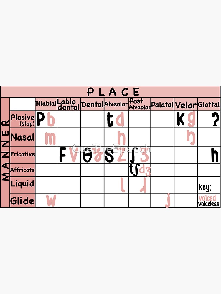 "English IPA Chart | Linguistics | SLP " Sticker for Sale by ...