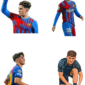 "Pablo Gavi Sticker Set / T Shirt" Sticker for Sale by DiverseDazzle ...