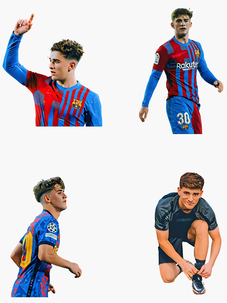 "Pablo Gavi Sticker Set / T Shirt" Sticker for Sale by DiverseDazzle ...