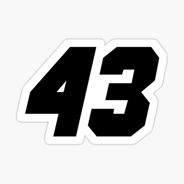 "Number 43" Sticker by Wolagno | Redbubble