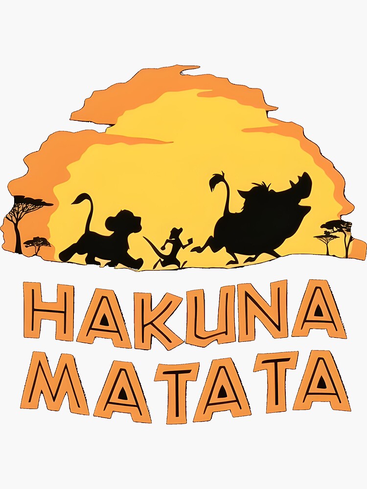 "Hakuna Matata" Sticker for Sale by Pofkis | Redbubble