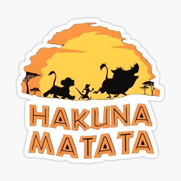 "Hakuna Matata" Sticker for Sale by Pofkis | Redbubble