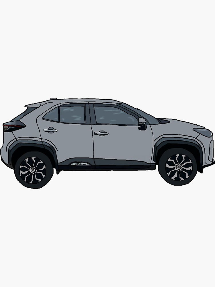 "Toyota Yaris Cross Drawing" Sticker for Sale by Caitlinsprints | Redbubble