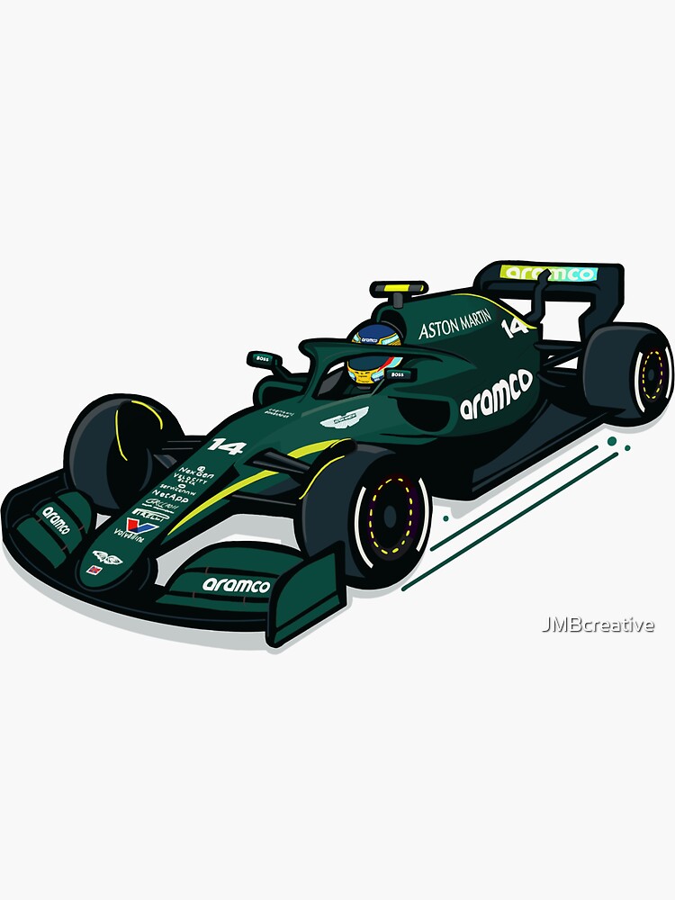 "Fernando Alonso F1 Car 2024 (AMR24)" Sticker for Sale by Jenna Bingham ...