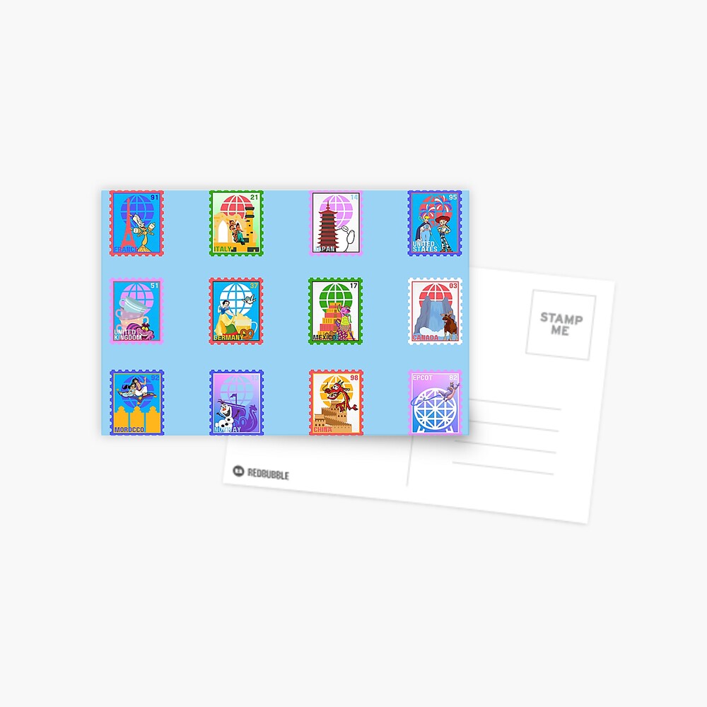 "Country Stamps from Epcot World Showcase" Sticker for Sale by ...