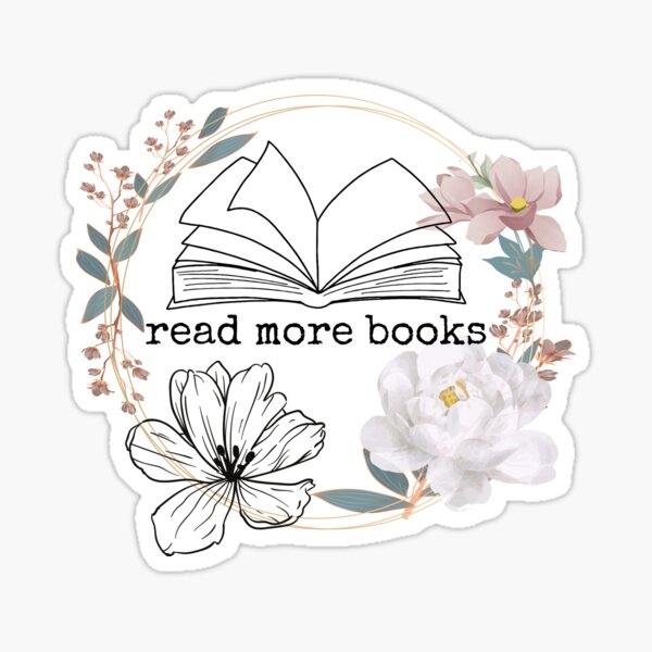 "Read More Books" Sticker for Sale by Ami-Ami | Redbubble